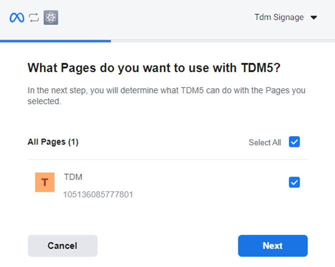 TDM5 - How To setup a Facebook data source – TDM Digital Signage